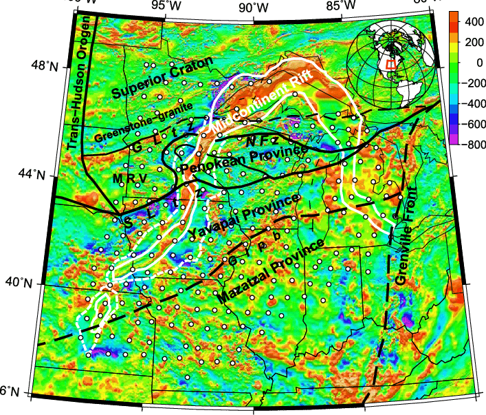 Mt Site Locations , Geologic Terrane Map Of Precambrian - United States ...