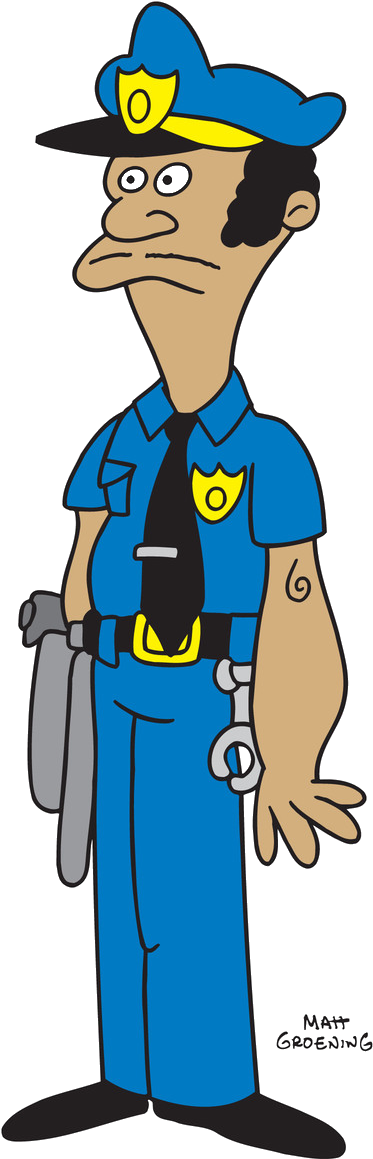 Download Lou - Police Simpsons Officer Lou PNG Image with No Background ...