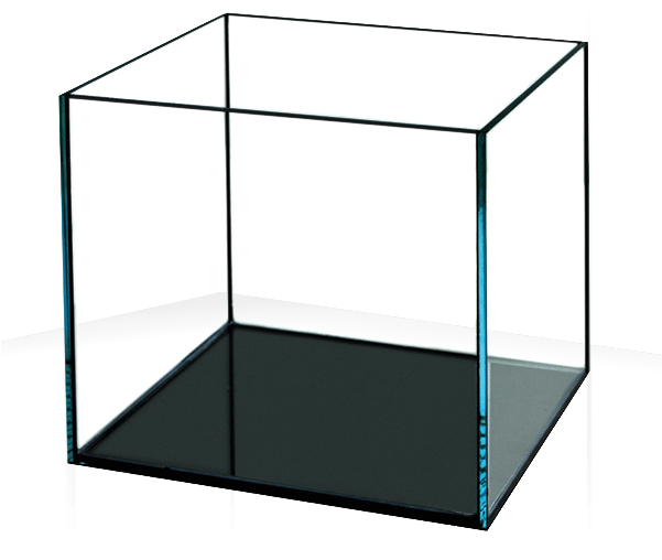 Glass Cube Png Clip Art - Rimless Vs Rimmed Aquarium - Free Transparent ...