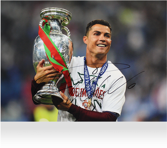 Download Cristiano Ronaldo Signed Real Madrid Photo - Euro 2016 PNG ...