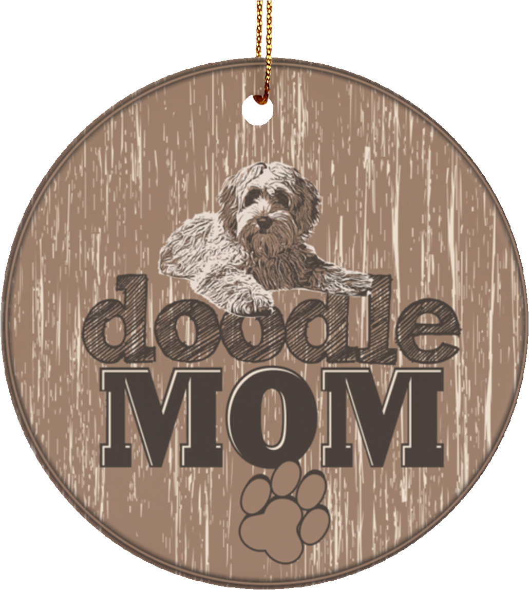 Download Doodle Mom Ceramic Circle Ornament - Kalakaar PNG Image with ...