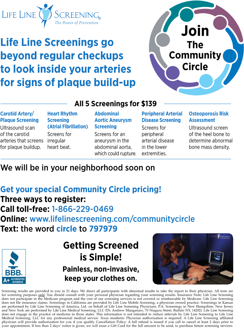 Download Life Line Screening Flyers PNG Image with No Background ...