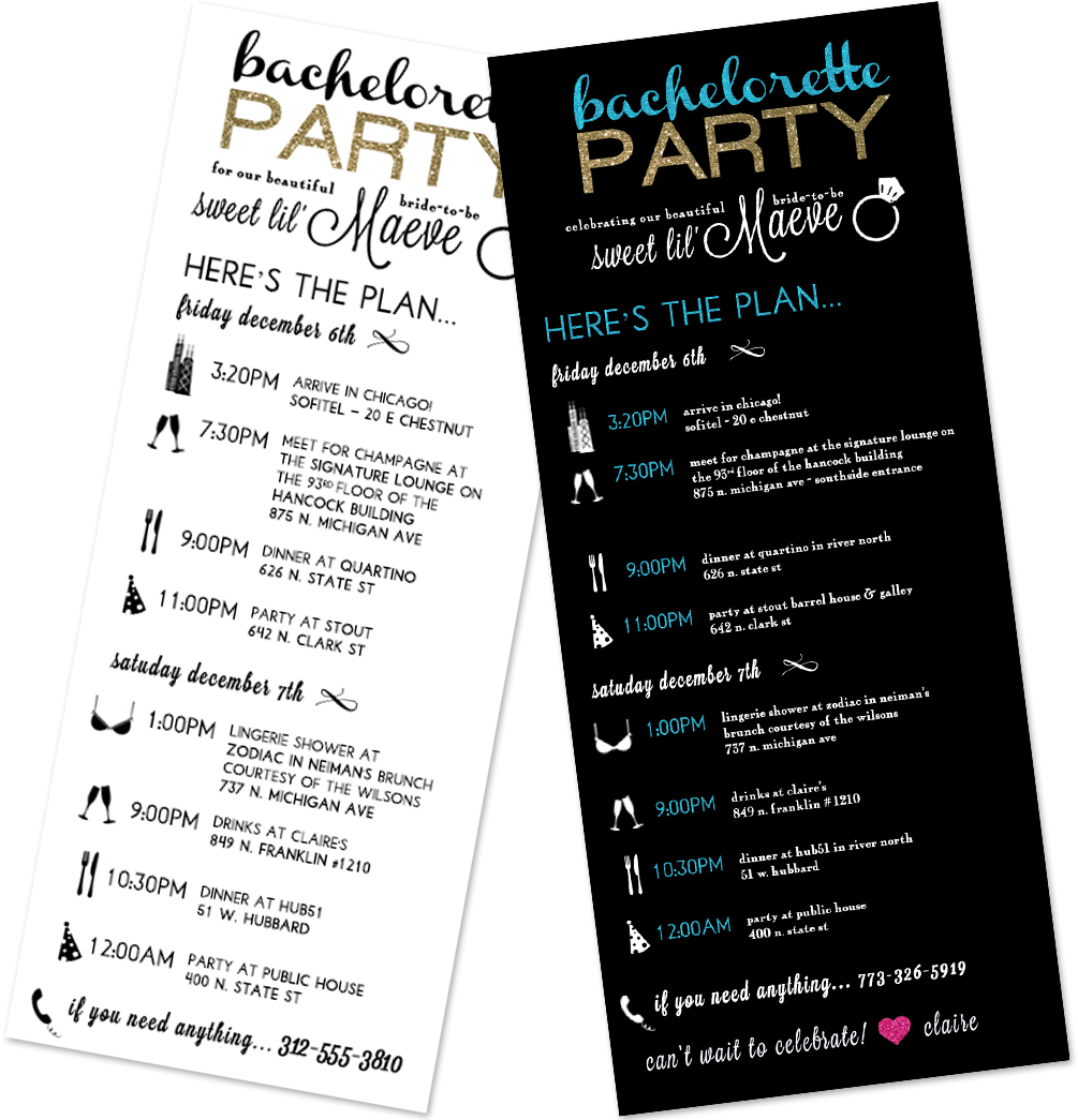 Download Bachelorette Party Itinerary - Bachelorette Party Menu Design ...