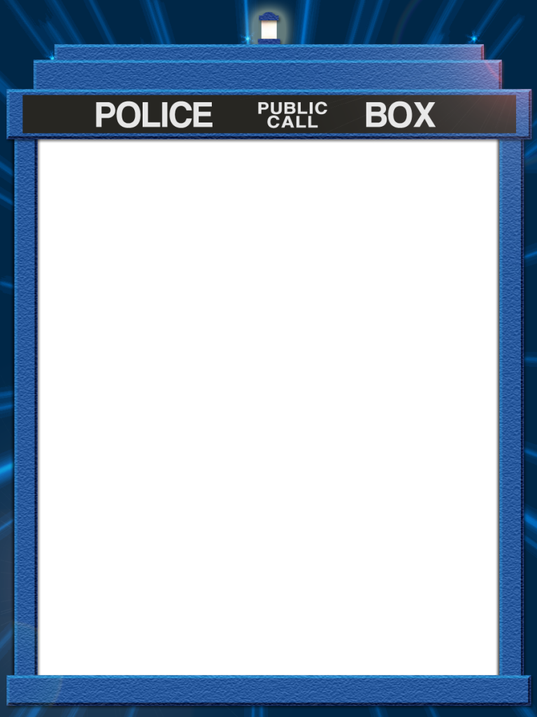 Download Tardis Photo Frame PNG Image with No Background - PNGkey.com