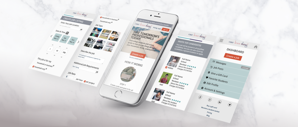 Download One Less Thing Mobile Website Redesign PNG Image with No ...