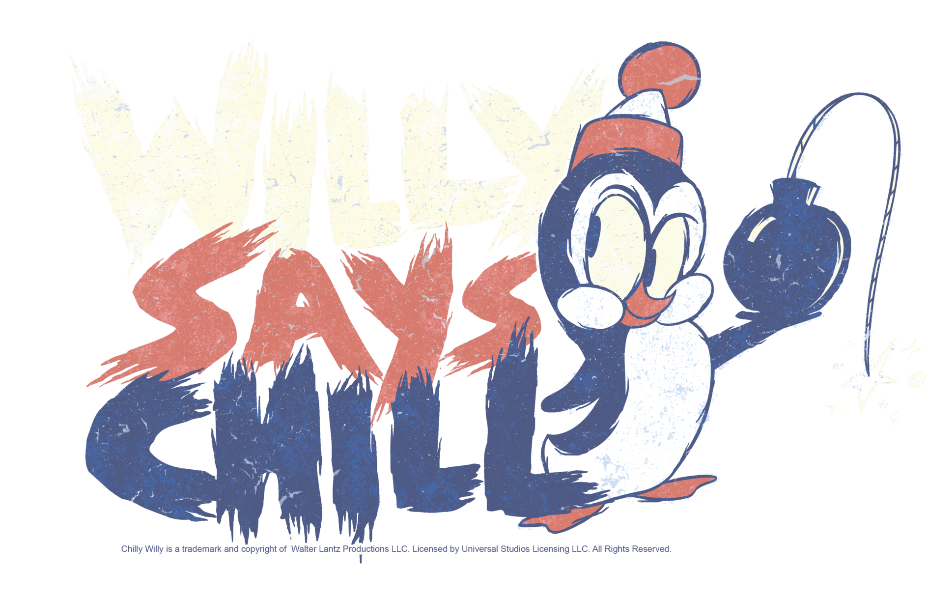 Download Chilly Willy I Say Chill Women's T-shirt PNG Image with No ...
