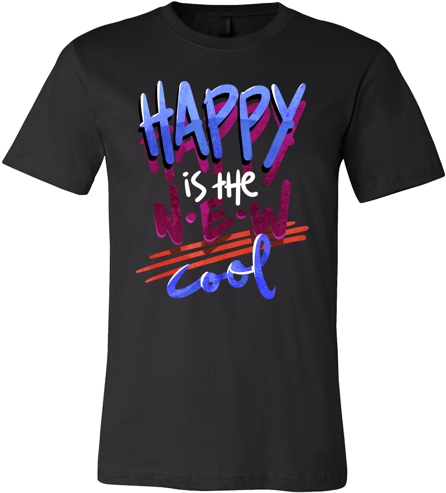 Download Happy Is The New Cool Inspirational Motivational Quote - T ...