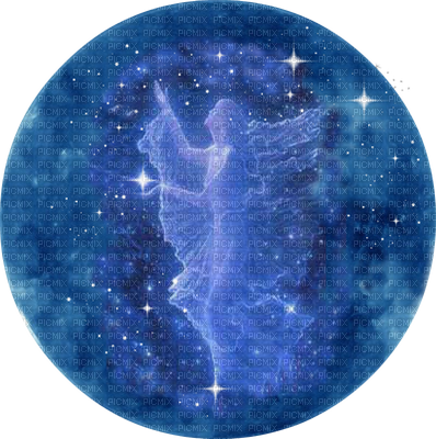 Download Angel Standing Blue Moon Night Sky - Spirit Guides PNG Image ...