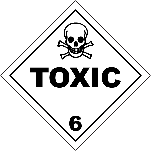 Download Toxic Class 6 Placard - Poison And Infectious Substances PNG ...