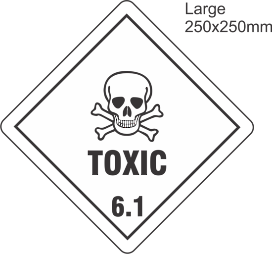Toxic 6 Large Vinyl Single Labels - 6.1 Toxic Labels - Free Transparent ...