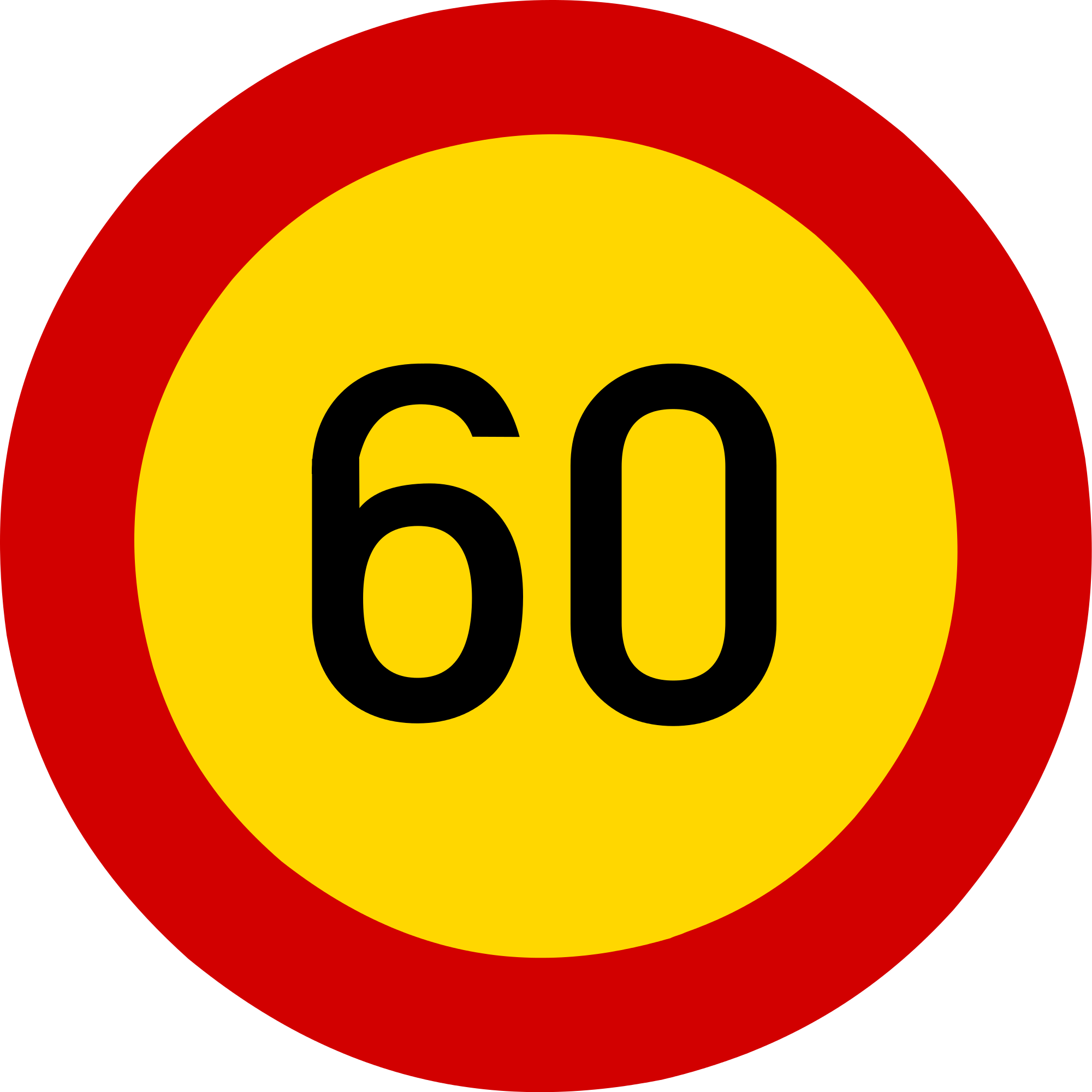 Open - 60 Km Speed Limit Sign - Free Transparent PNG Download - PNGkey