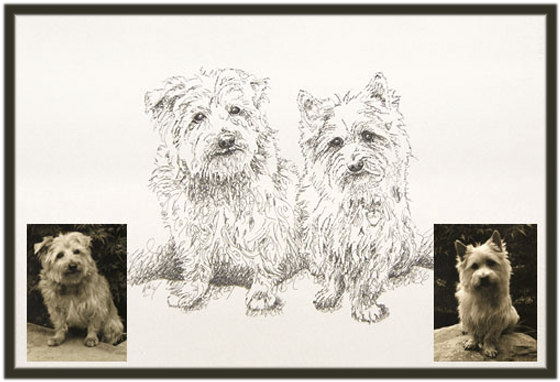 Original Drawing Two Dogs - Drawing - Free Transparent PNG Download ...