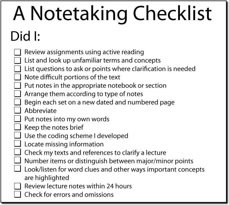 Download Note Taking Methods For Middle School PNG Image with No ...