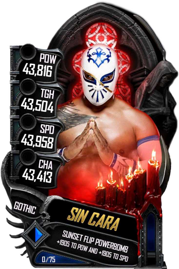 Download Sincara S5 22 Gothic - Wwe Supercard PNG Image with No ...