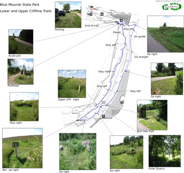 Download Lower And Upper Cliffline Trails - Trail Map PNG Image with No ...