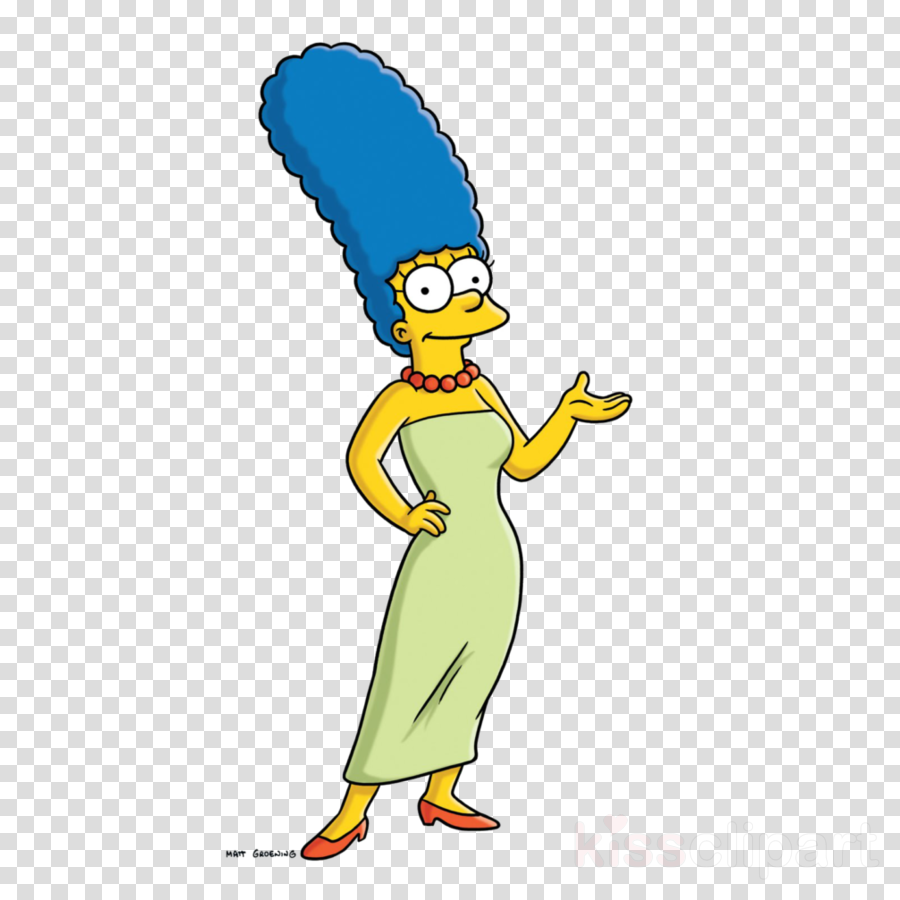 Blue Hair Simpson Clipart Marge Simpson Homer Simpson - Wife In The ...