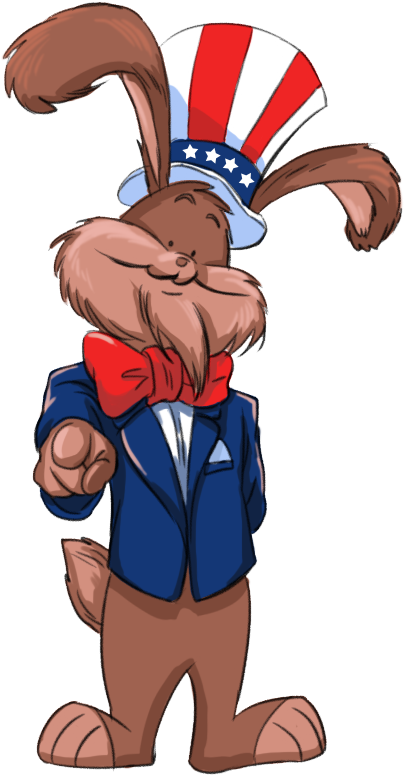 Uncle Sam Clipart Transparent - Uncle Sam Bunny - Free Transparent PNG ...
