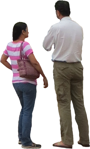 Download Couple Standing In Line - People From Behind Png PNG Image ...