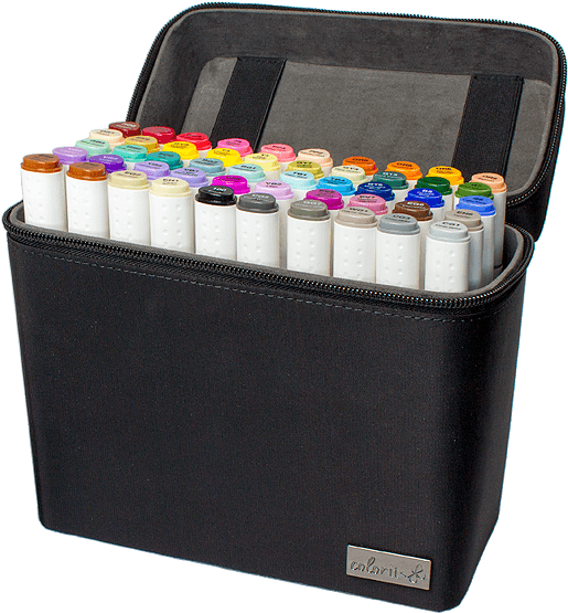 Download 50 Color Dual Tip Art Markers With Premium Case - Colorit 50 ...