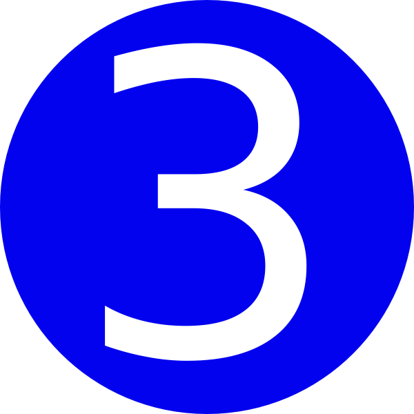 Download Blue Number 3 Clip Art PNG Image with No Background - PNGkey.com
