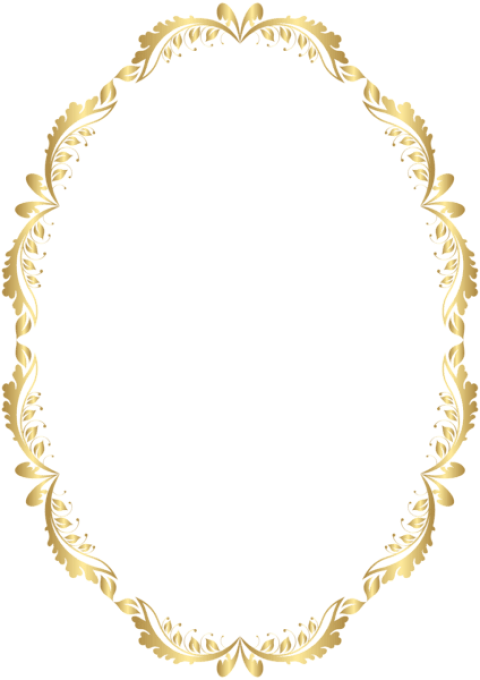Oval Frame Transparent Clip Art Image - Transparent Background Gold ...