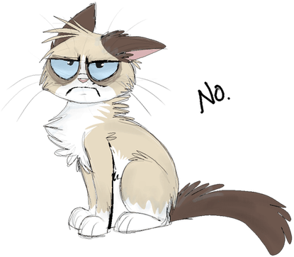 Grumpy Cat Drawing Grumpy Cat By Iamtehpilot - Grumpy Cat Drawing Png ...