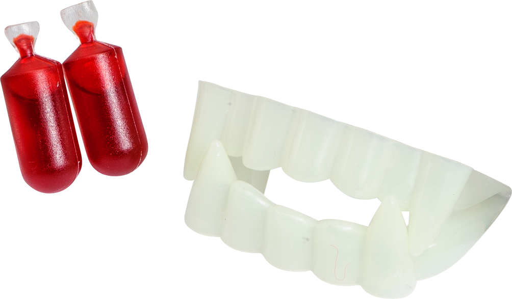 Download Vampire Teeth And Fake Blood, , Large - Toothbrush PNG Image ...