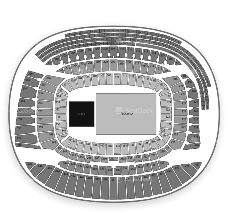 Soldier Field Seating Chart Concert Map Seatgeek With - Soldier Field ...