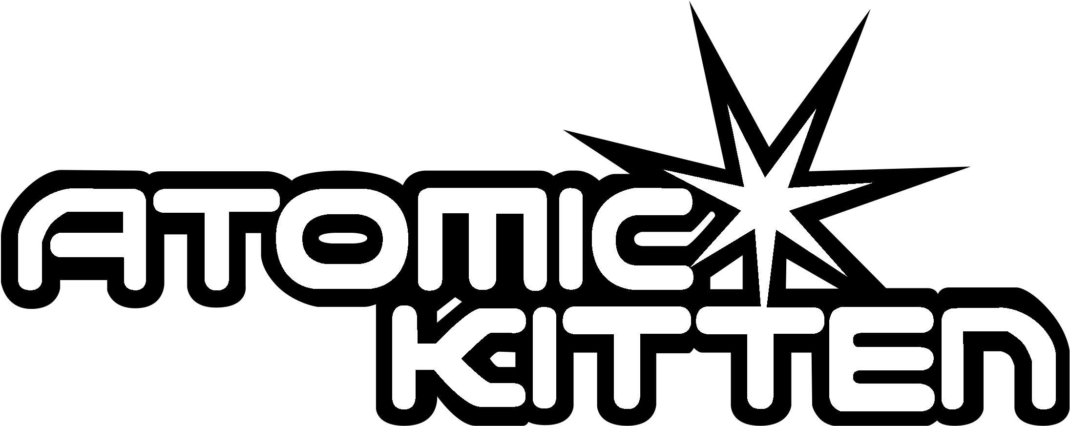 Download Atomic Kitten Logo Black And White - Atomic Kitten Whole Again ...