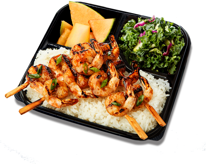 Download Grilled Skewered Shrimp - Waba Grill Salmon Plate PNG Image ...
