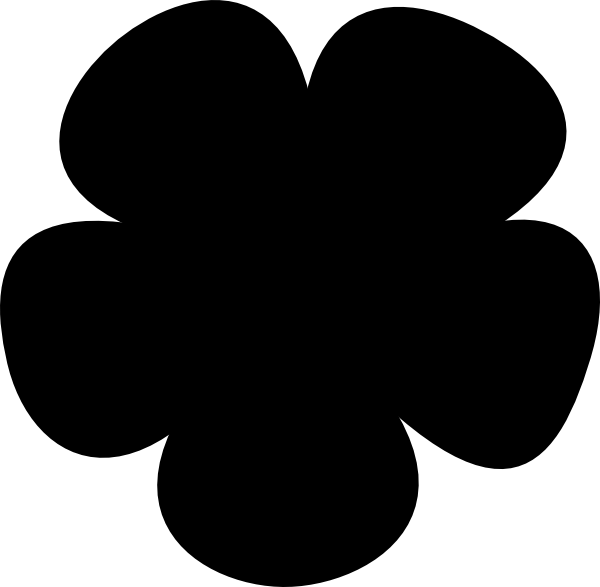 Simple Flower Clip Art - Simple Flower Vector Black - Free Transparent ...