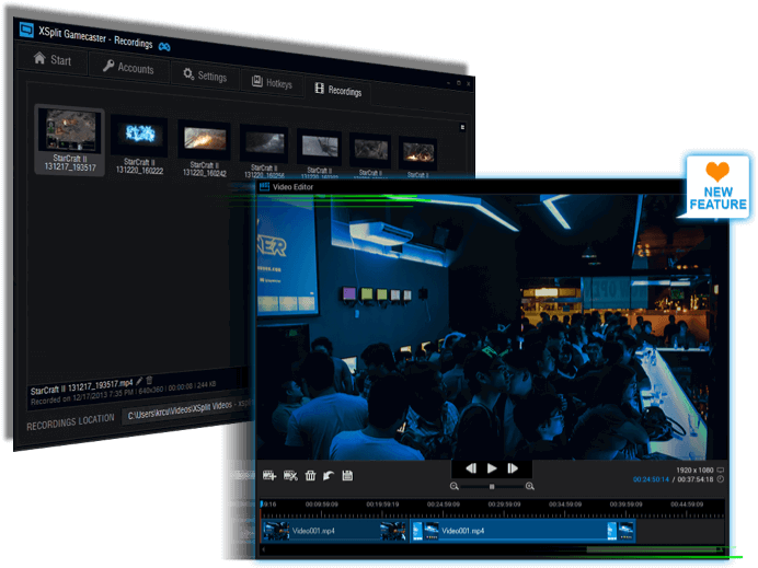 Download Edit And Upload Recordings - Xsplit PNG Image with No ...