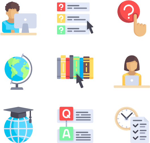 Download E-learning 100 Icons - E Learning Icons Free PNG Image with No ...