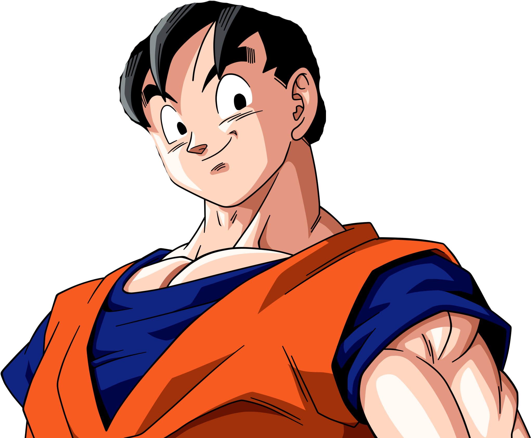 Like Without Spiked Hair - Son Goku Fighting Stance - Free Transparent ...