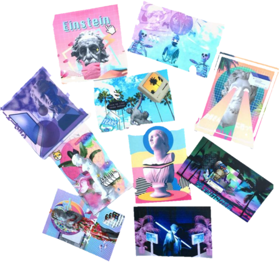 Download Vapor Wave Sticker Pack - Sticker PNG Image with No Background ...
