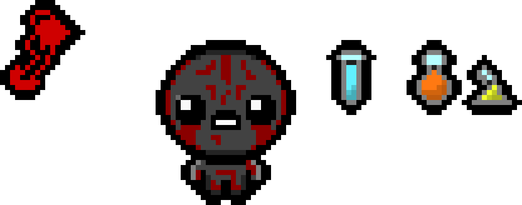 The Binding Of Isaac - Mustard Pixel Time Clock - Free Transparent PNG ...