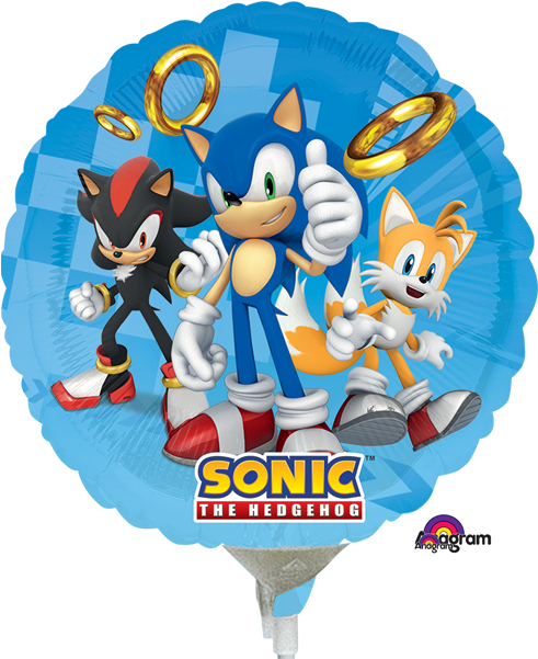 Sonic The Hedgehog 9" Foil Balloon - Sonic The Hedgehog Balloon - Free ...