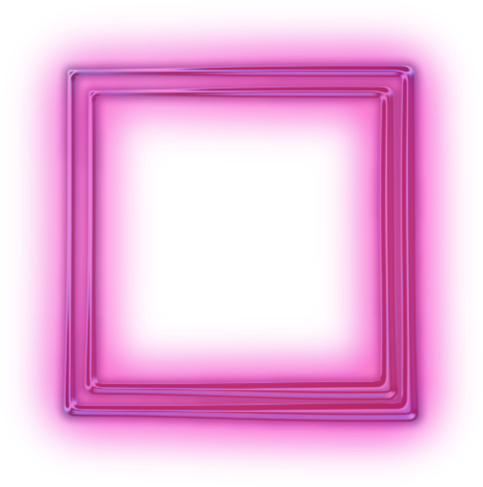 Neon Square Squares Kare Frame Frames Border Borders - Glow Neon Shapes ...