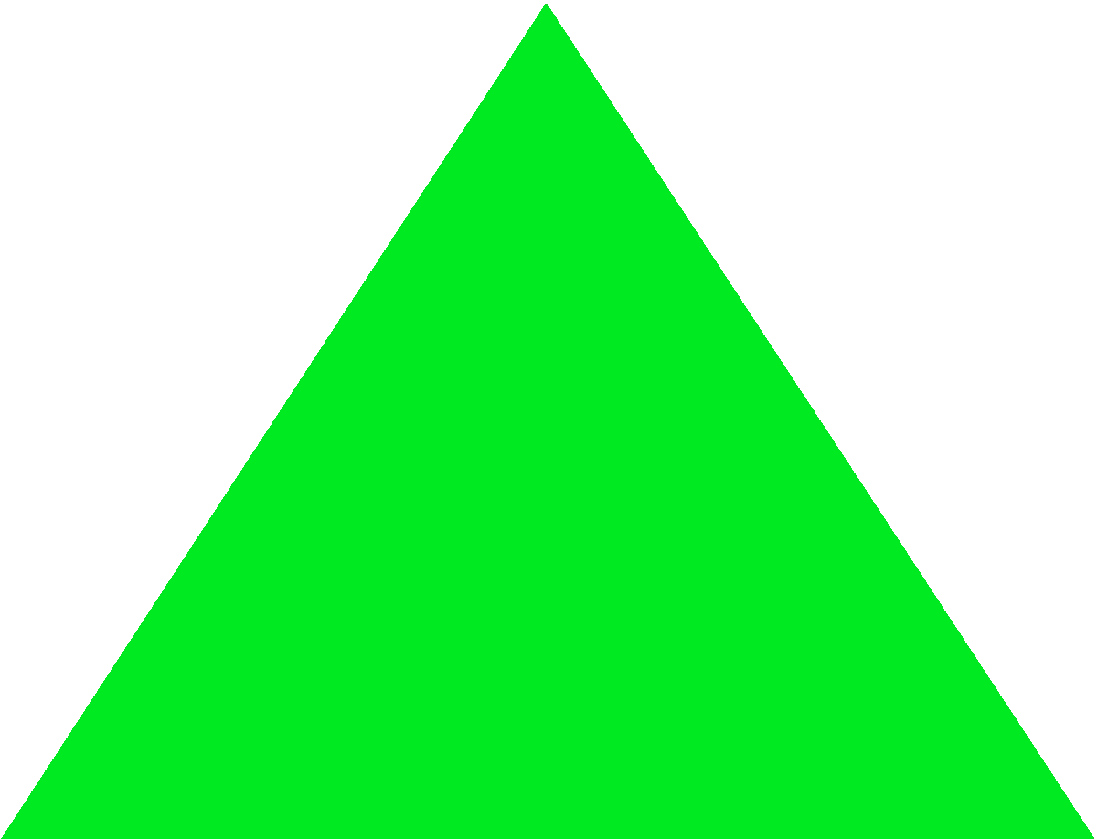 Download Green Triangle - Triangle Split In 3 PNG Image with No ...