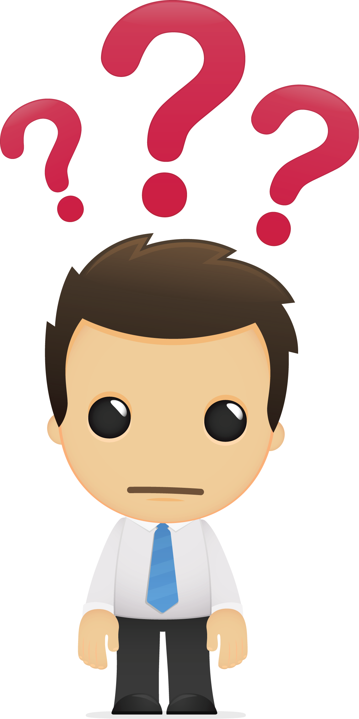 Question Mark Clipart Mar - Funny Cartoon Office Worker - Free ...