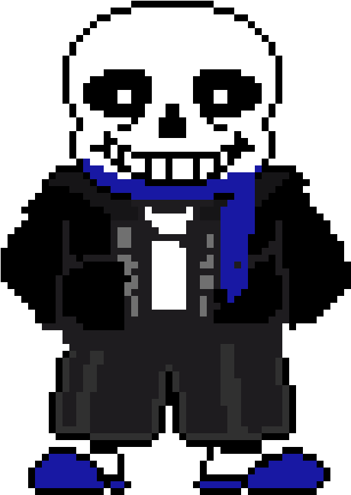 Sans Sprite - Sans Battle Sprite Colored - Free Transparent PNG ...