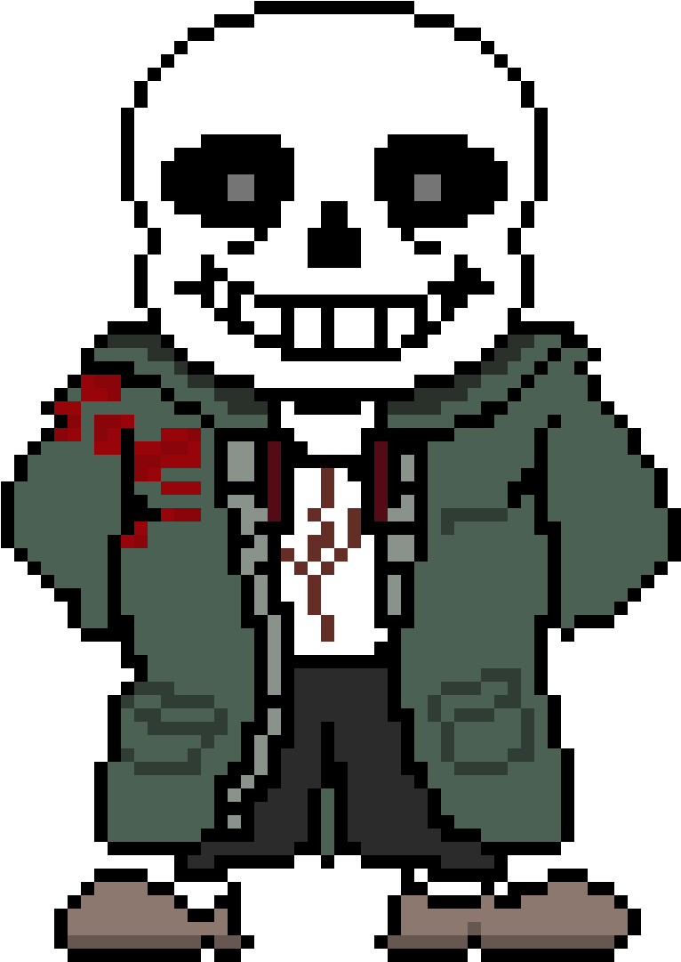 Sans Sprite - Sans Undertale Pixel Art - Free Transparent PNG Download ...