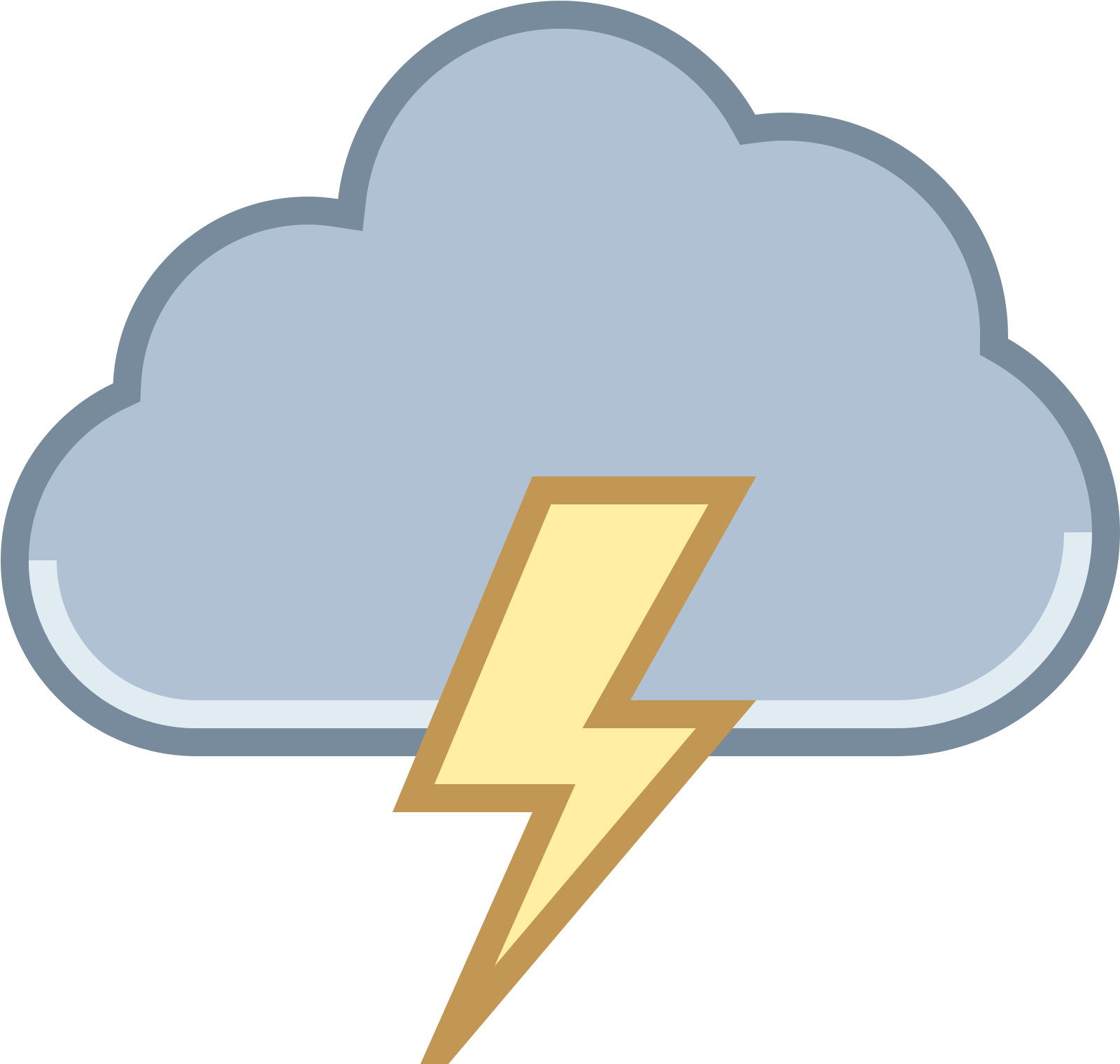 Storm Clipart Transparent - Cloud Lightning Symbol - Free Transparent ...