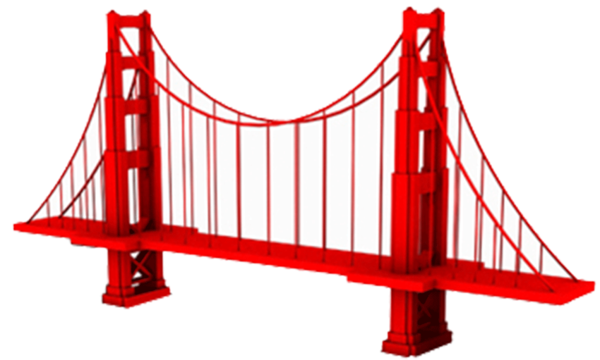 Elevated Medium Golden Gate Bridge - Free Transparent PNG Download - PNGkey
