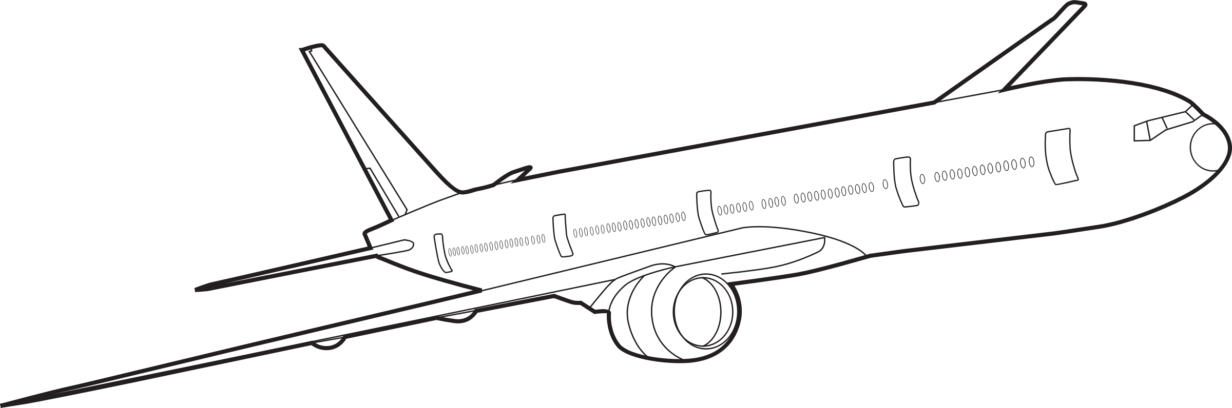 Download Plane Outline Drawing At Getdrawings - Boeing 777 Silhouette ...