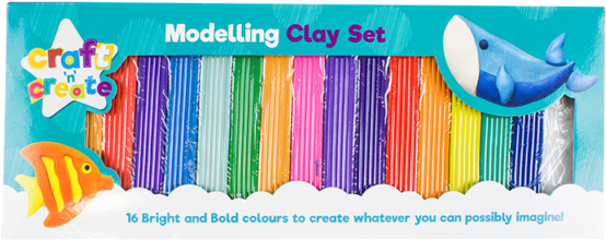 Download 16 Colours Modelling Clay Strips For Children Kids - Modelling ...