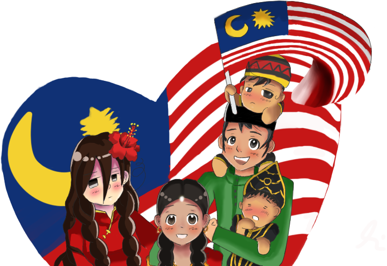Malaysian Cartoon Png - 1 Malaysia Merdeka - Free Transparent PNG ...