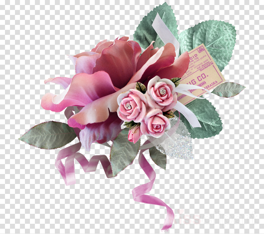 Flower Vintage No Background Clipart Garden Roses Floral - Gambar Bunga ...