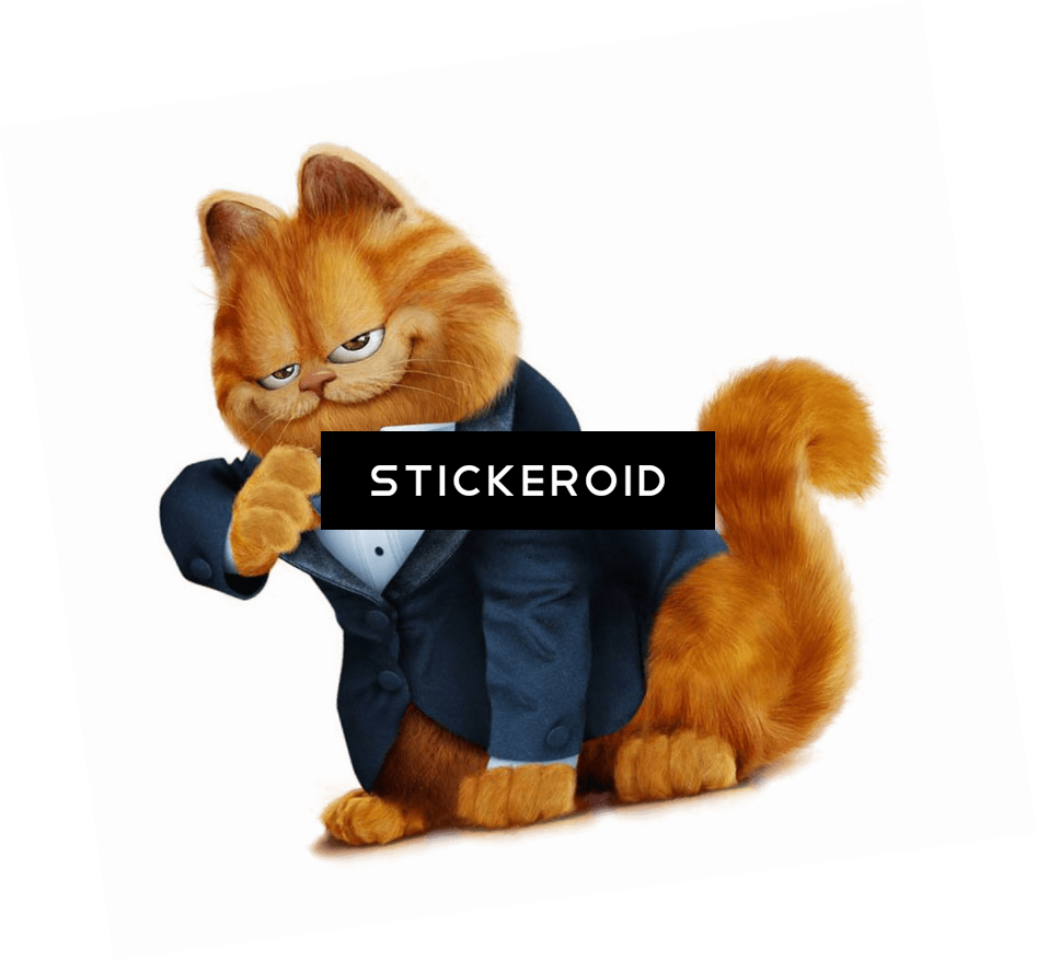 Download Garfield With Tuxedo Suit - Garfield PNG Image with No ...