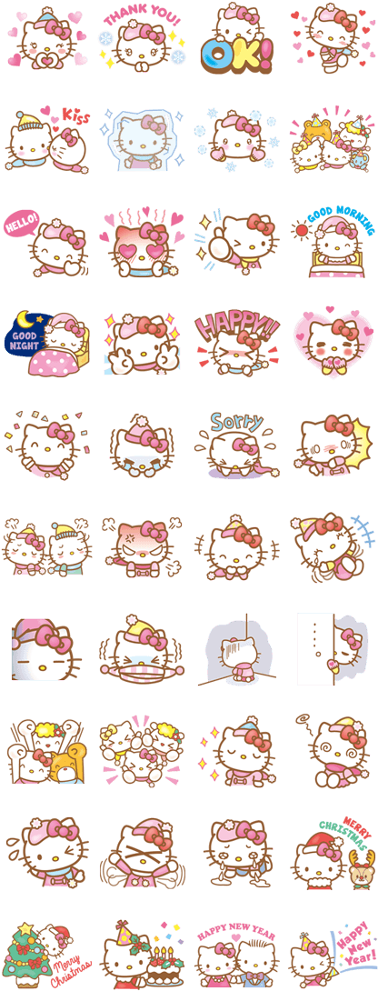 Hello Kitty Animated Stickers - Hello Kitty - Free Transparent PNG ...